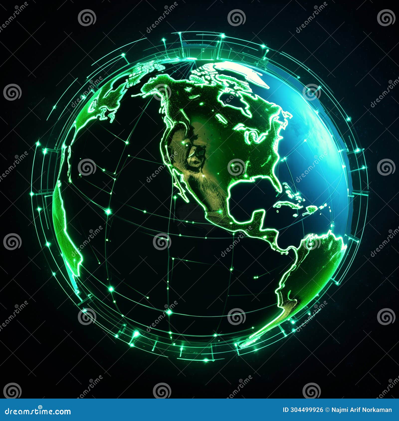 Futuristic Glow Earth Globe Stock Photo - Image of computer, finance ...