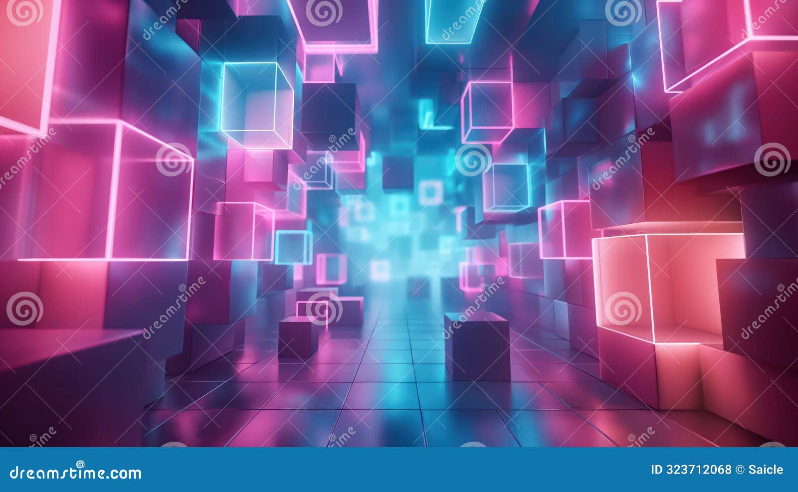 Futuristic Glow Neon Abstract Tech Background. Generative AI Stock ...