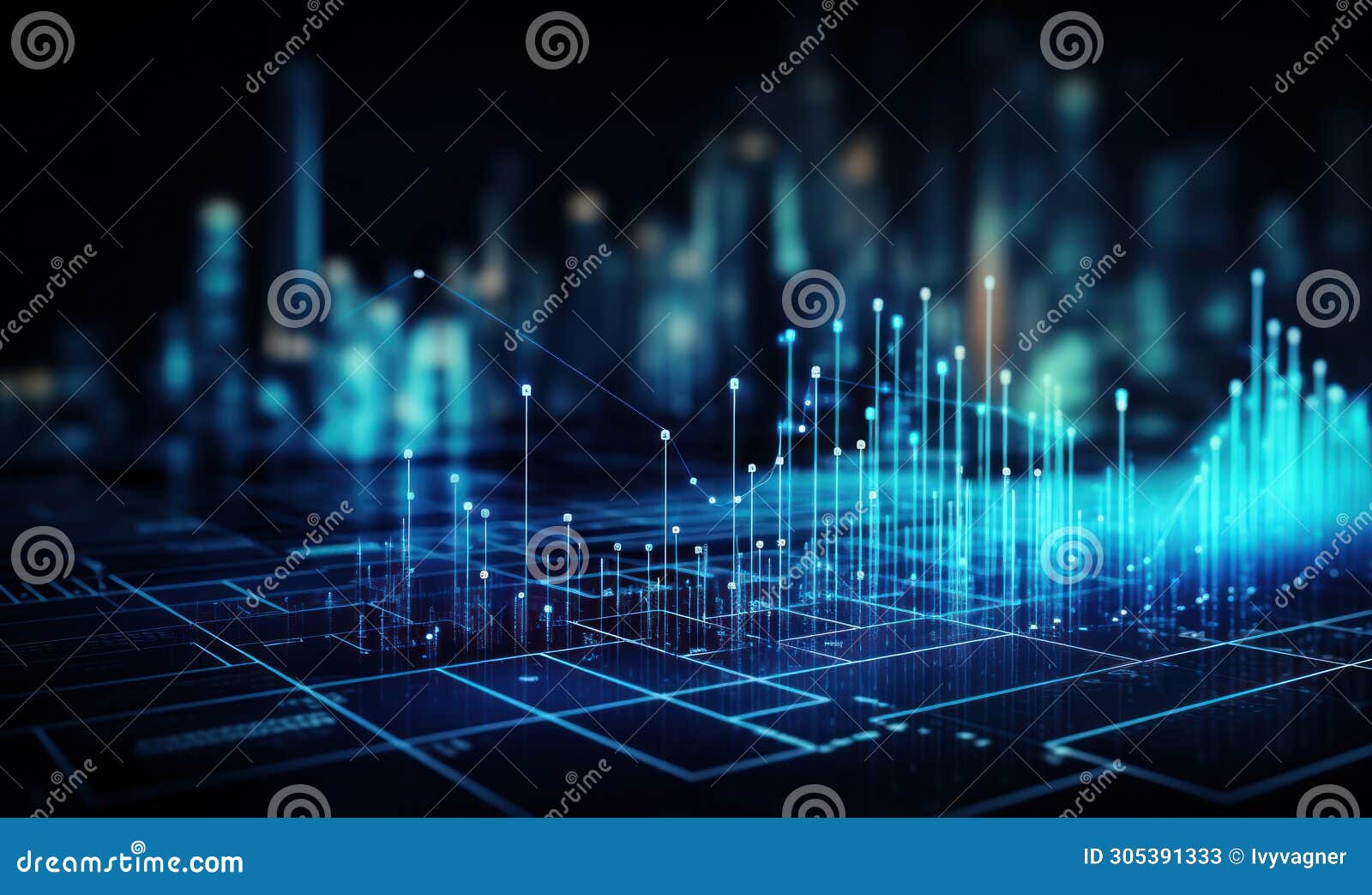 Futuristic Glowing Background with Forex Chart. Futuristic Technology ...