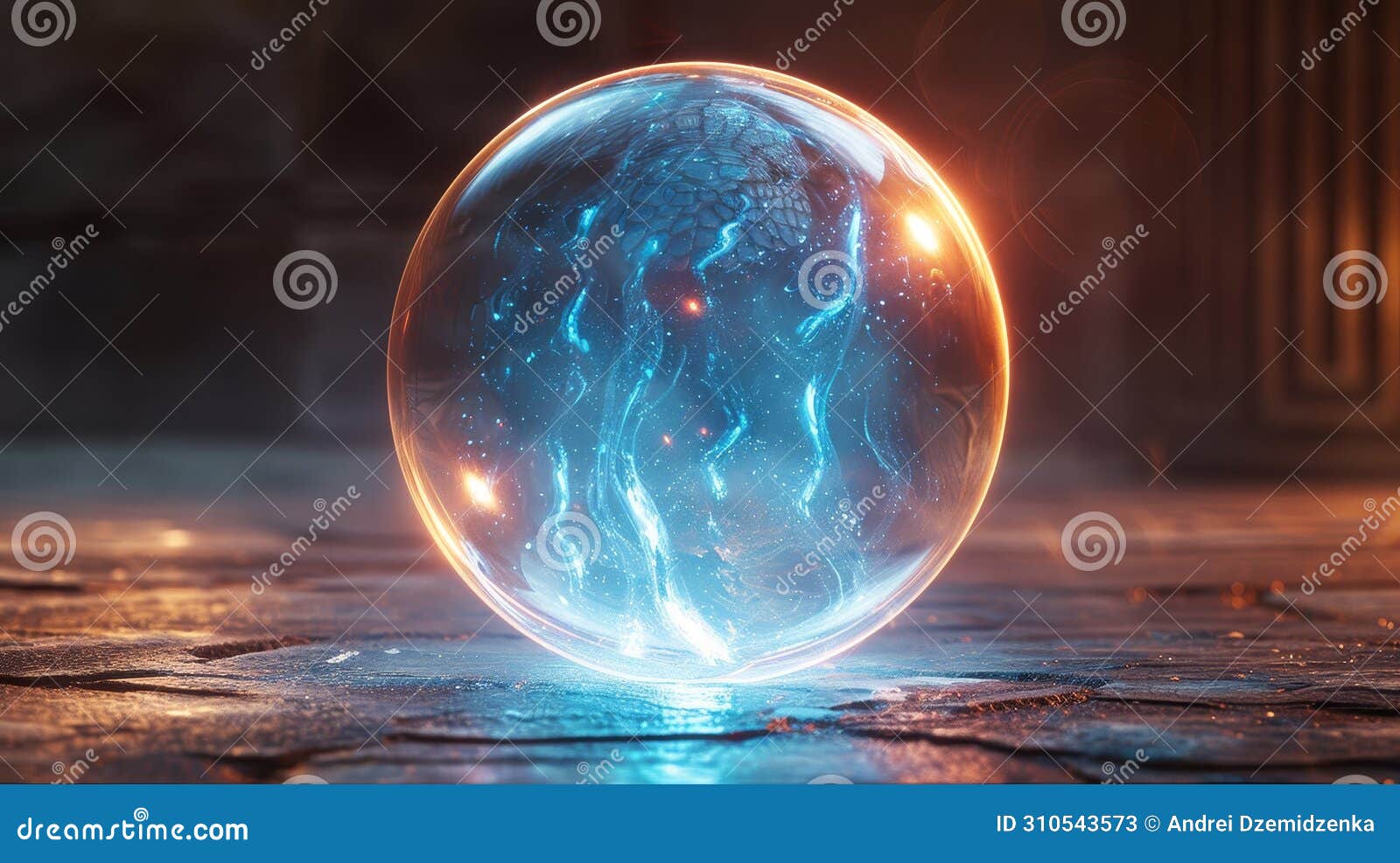 A Futuristic Glowing Bubble Shield on a Light Background. an Ionic ...