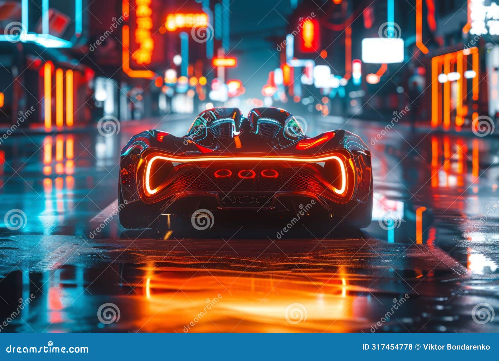 Glowing Car Made of 3d Triangular Polygons Stock Photo - Image of grid ...