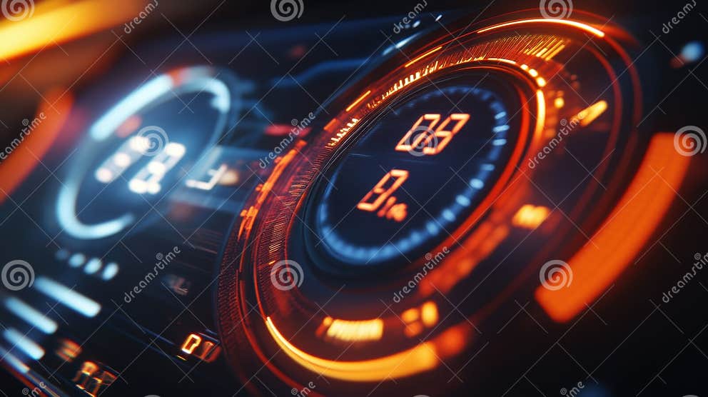 Innovative Digital Dashboard Showing Progress and Performance Stock ...