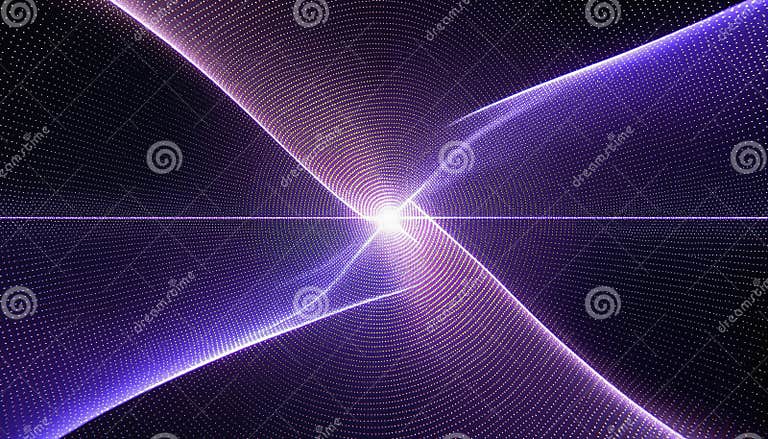 Futuristic Glowing Energy Wave Pattern Stock Photo - Image of space ...