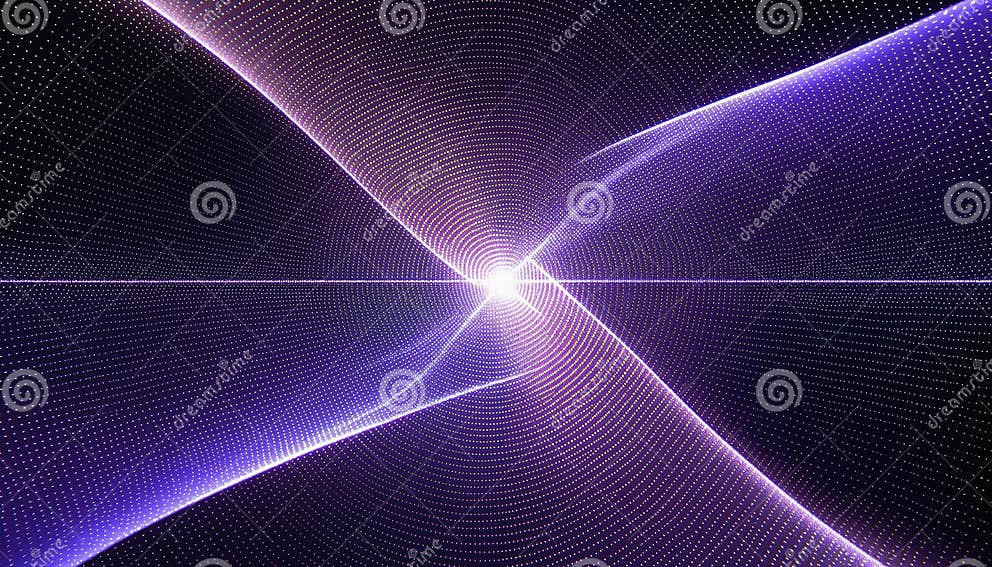 Futuristic Glowing Energy Wave Pattern Stock Photo - Image of space ...