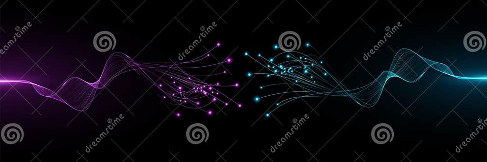 Futuristic Glowing Neural Connectors Analyze Big Data into Cyberspace ...