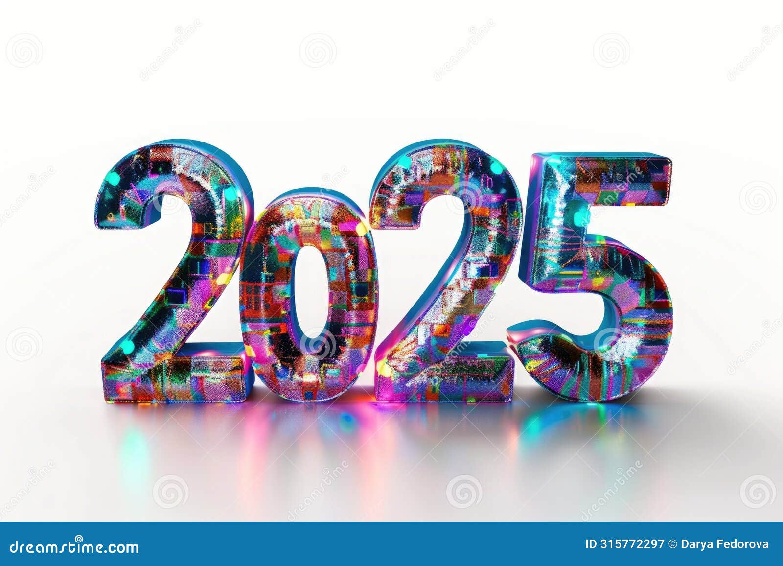 Futuristic Glowing 2025 Numerals with Circuitry Design Stock ...