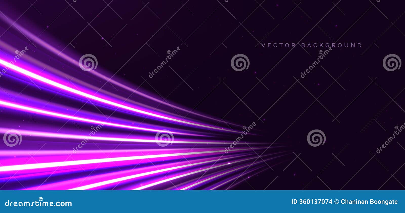 Futuristic Glowing Purple Curved Rays with Speed Motion Moving on Dark ...
