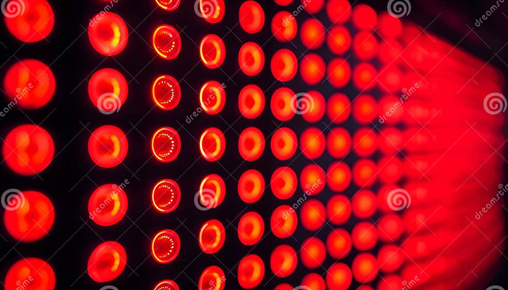 Futuristic Glowing Red LED Pattern in Dark Room, Perfect for Tech ...