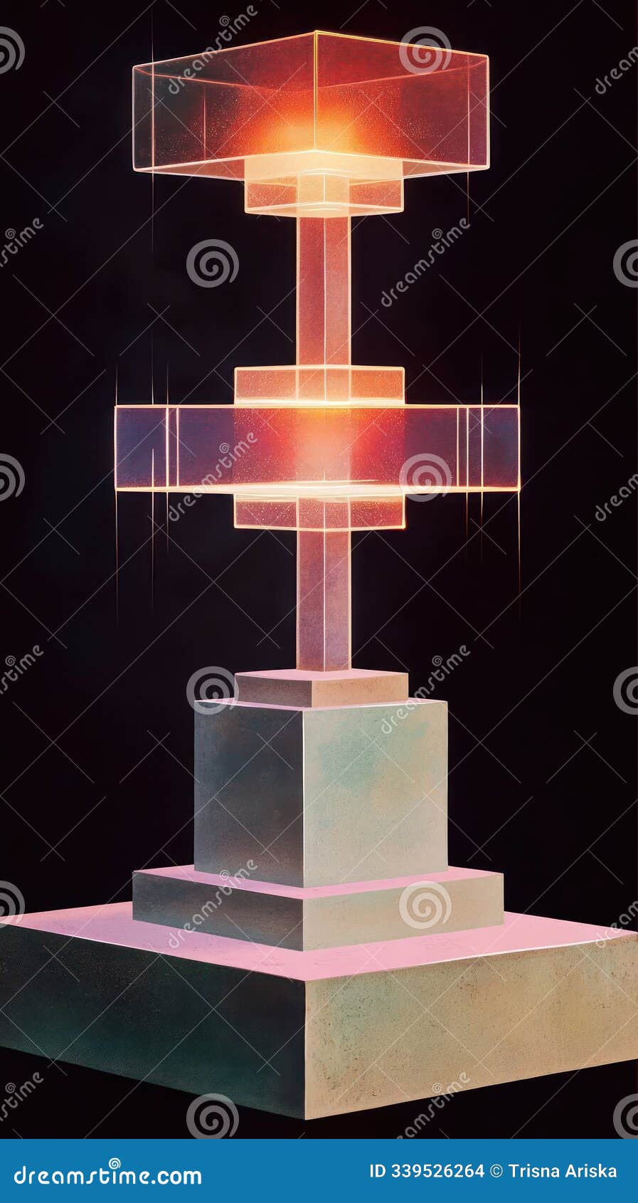 A Futuristic, Glowing Structure Resembling a Power Generator or Energy ...