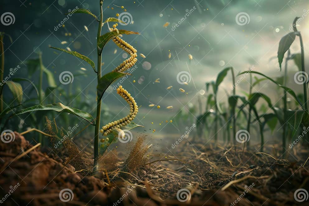 Futuristic GMO Concept with Advanced Genetic Modifications .in Plants ...
