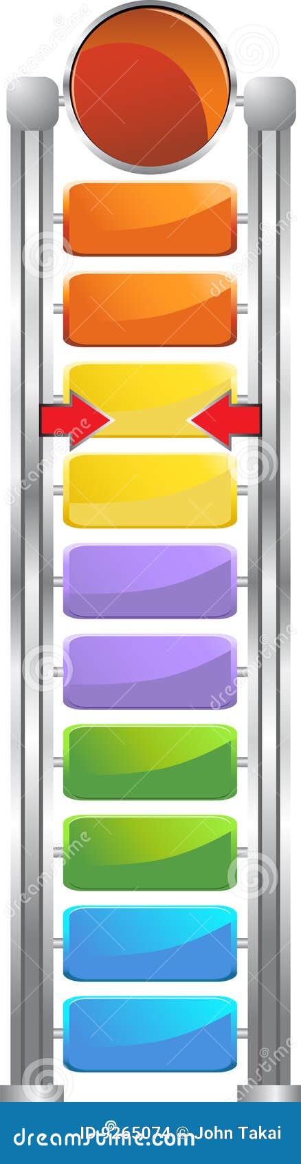 Futuristic Goal Meter stock vector. Illustration of levels - 9265074