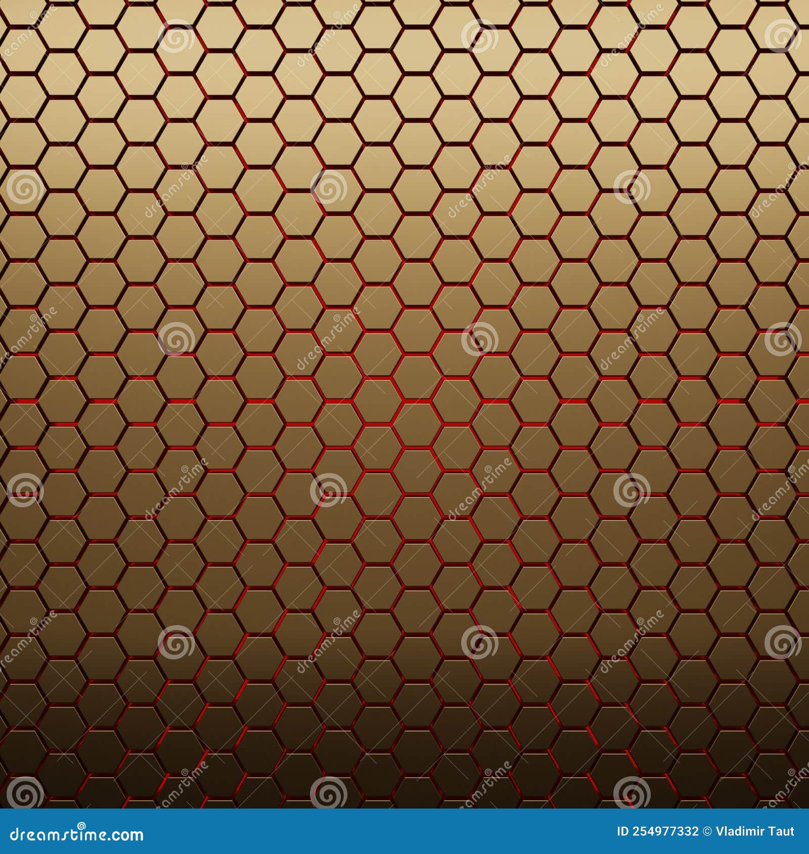 Futuristic Gold Hexagonal Texture Background. 3d Rendering Stock ...