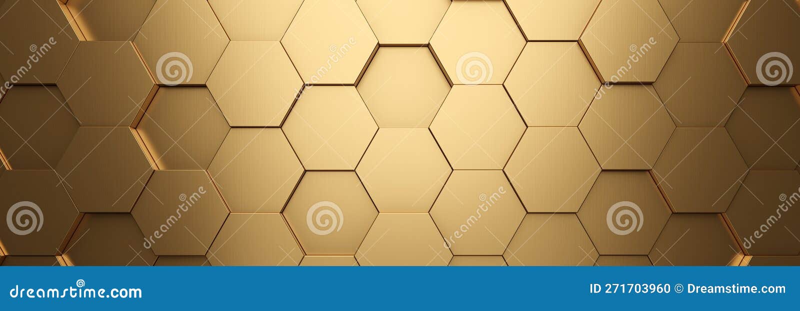 Futuristic Gold Hexagonal Texture Background. 3d Rendering Stock ...
