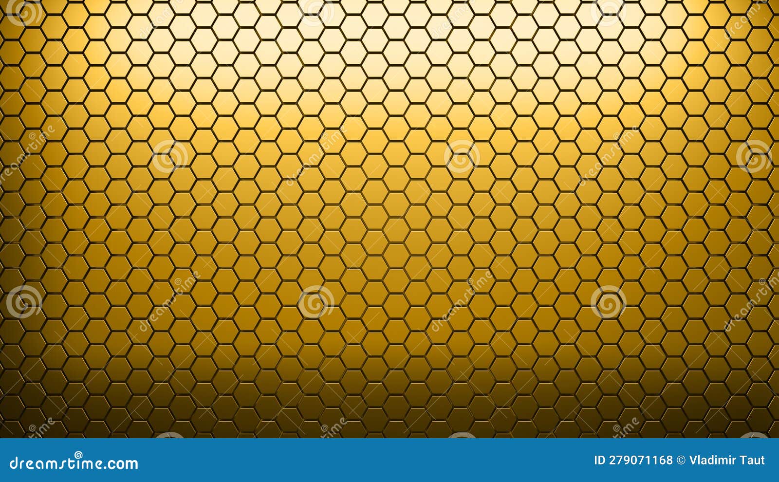 Futuristic Gold Hexagonal Texture Background. 3d Rendering Stock ...