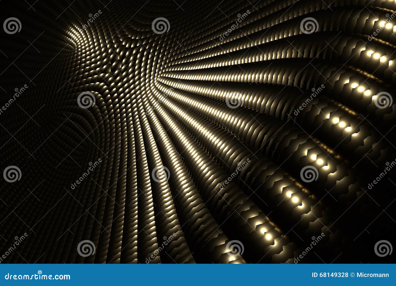 Futuristic Golden Matrix Grid Particles Background Royalty-Free Stock ...