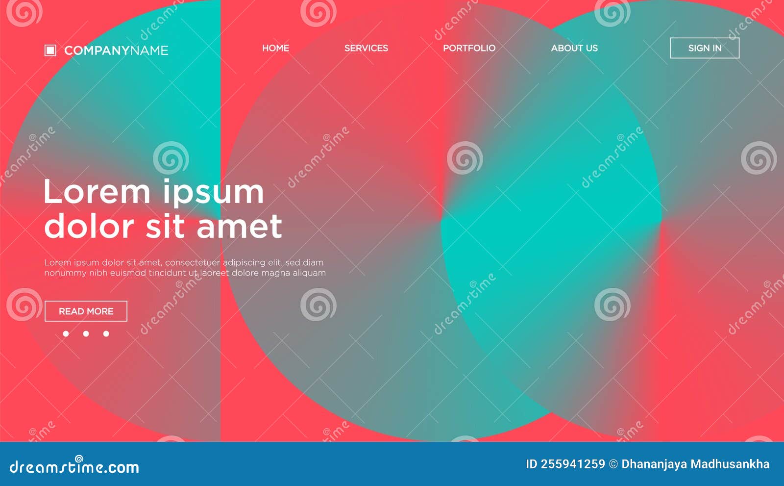 Futuristic Gradient Background. Circle Gradient Shapes Composition ...