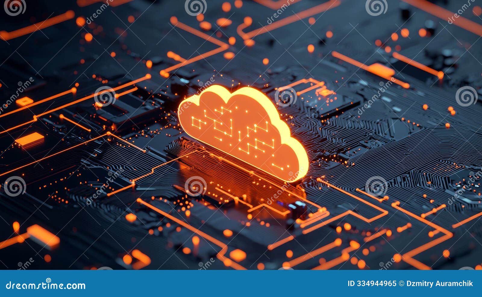 A Futuristic Graphic Image Illustrates AI Integration and Data ...