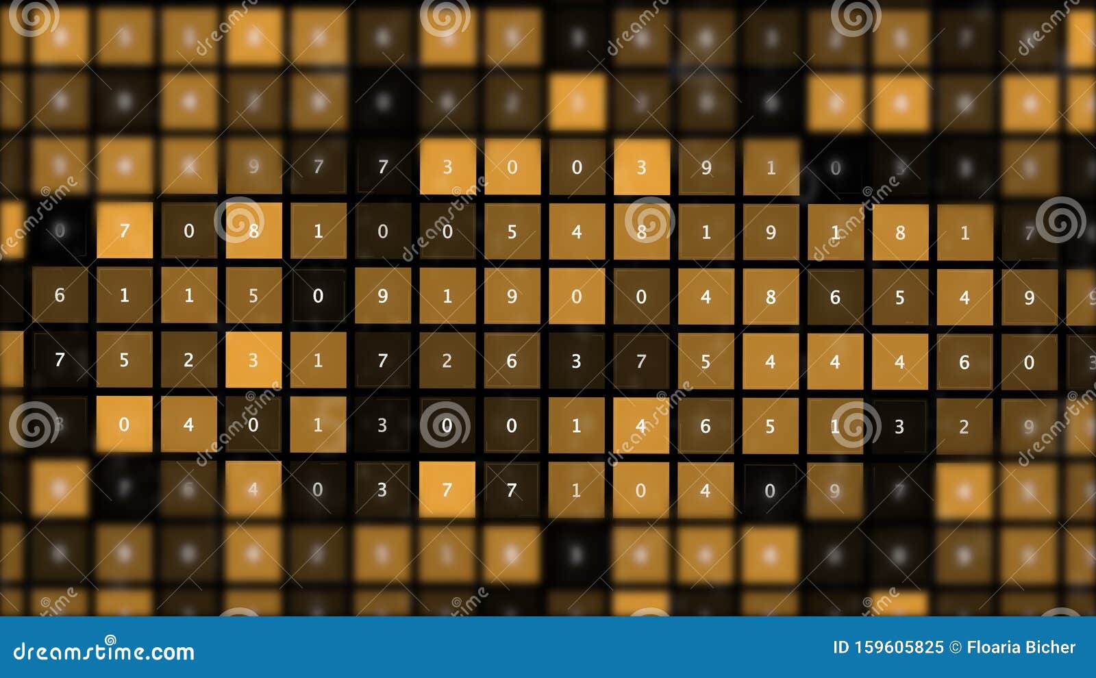 Futuristic Graphic Interface on Background of Fantastic Symmetric ...