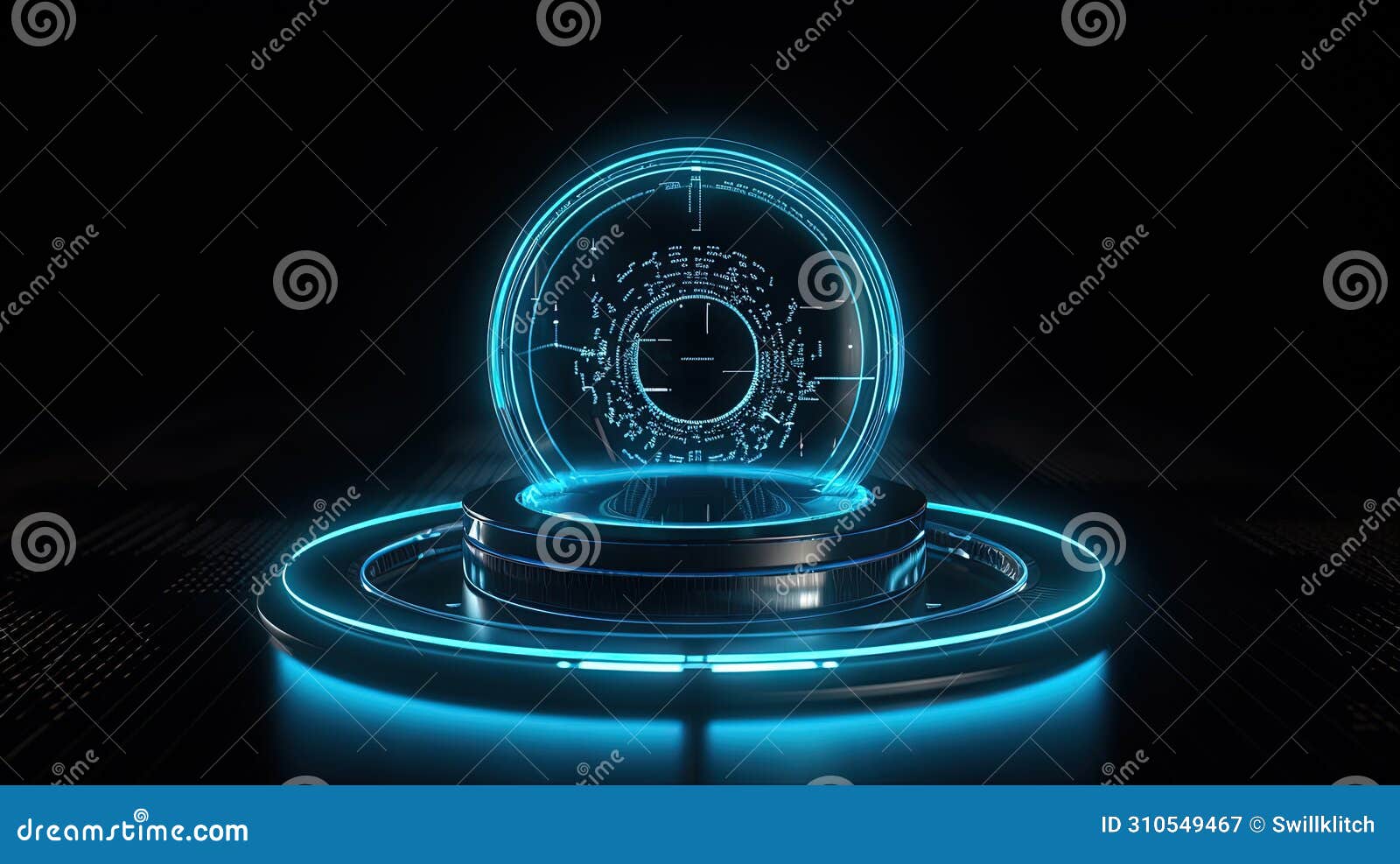Futuristic Graphic Interface, Technology Abstract. Glowing HUD, Science ...