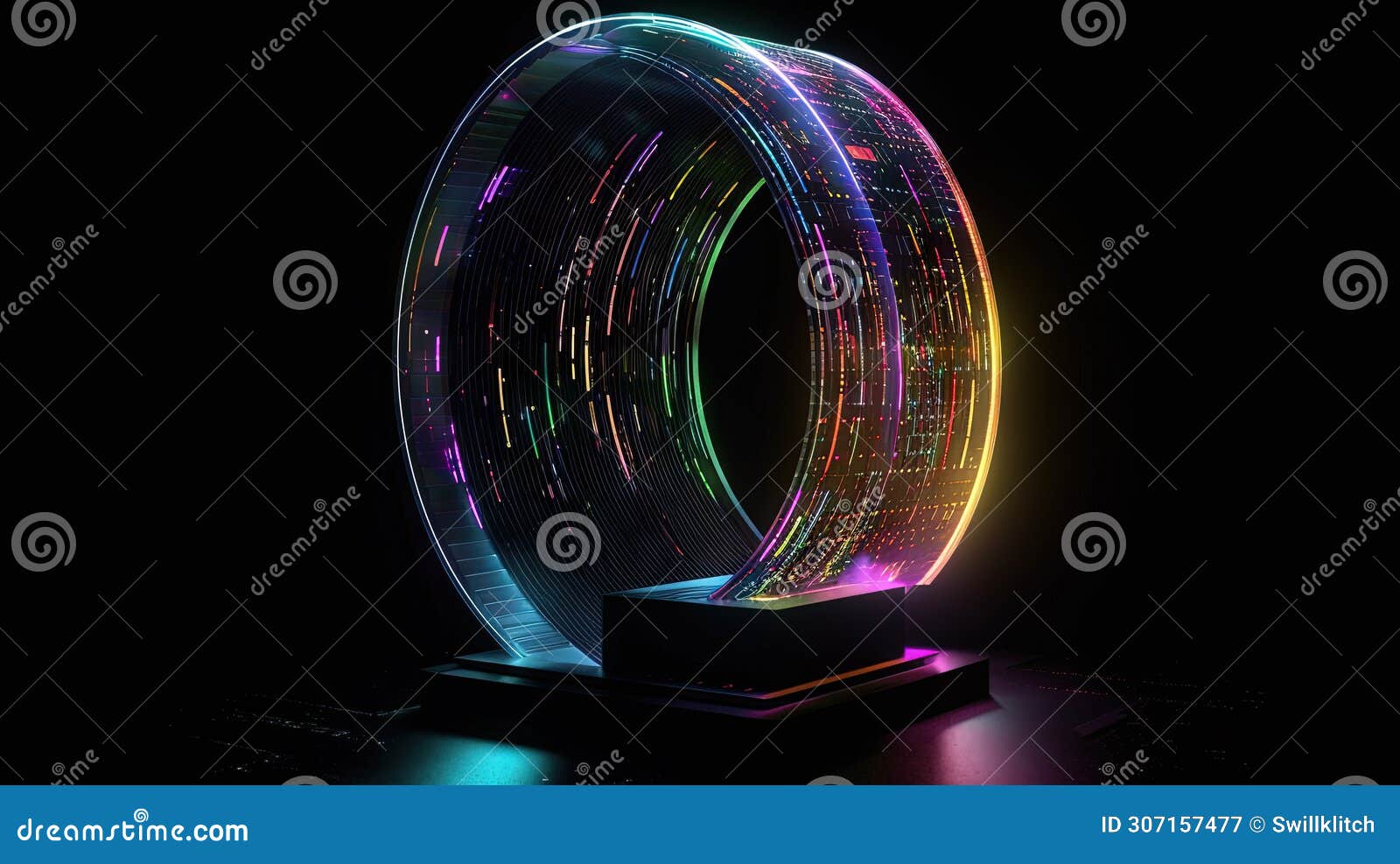 Futuristic Graphic Interface, Technology Abstract. Glowing HUD, Science ...