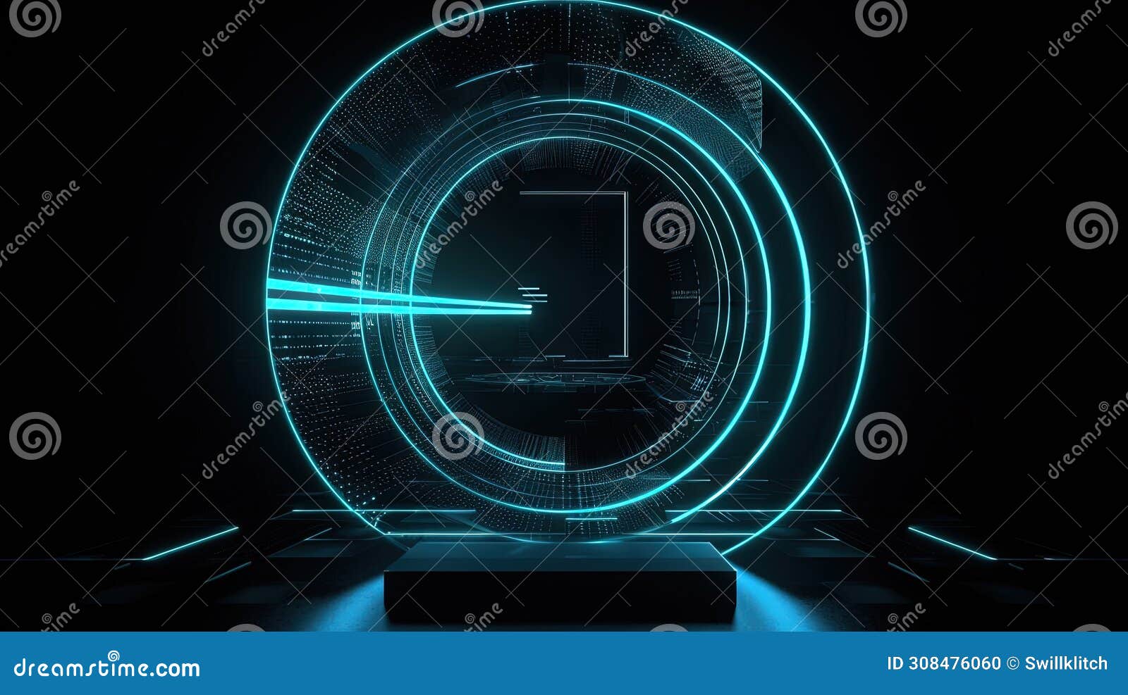 Futuristic Graphic Interface, Technology Abstract. Glowing HUD, Science ...