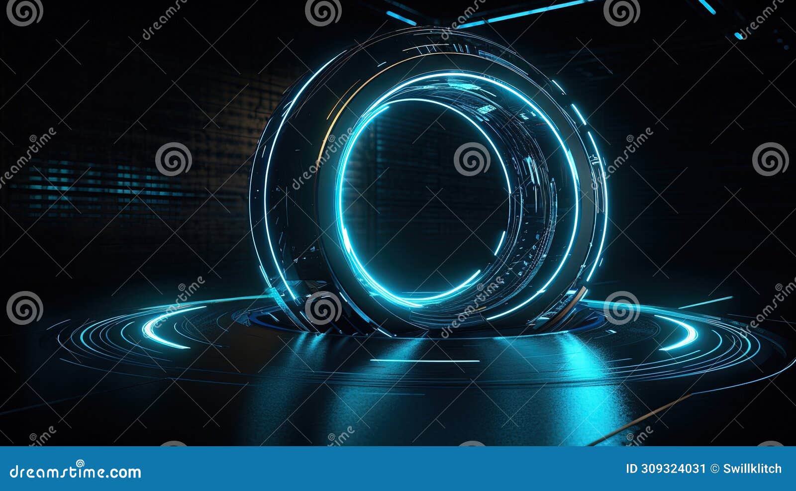 Futuristic Graphic Interface, Technology Abstract. Glowing HUD, Science ...