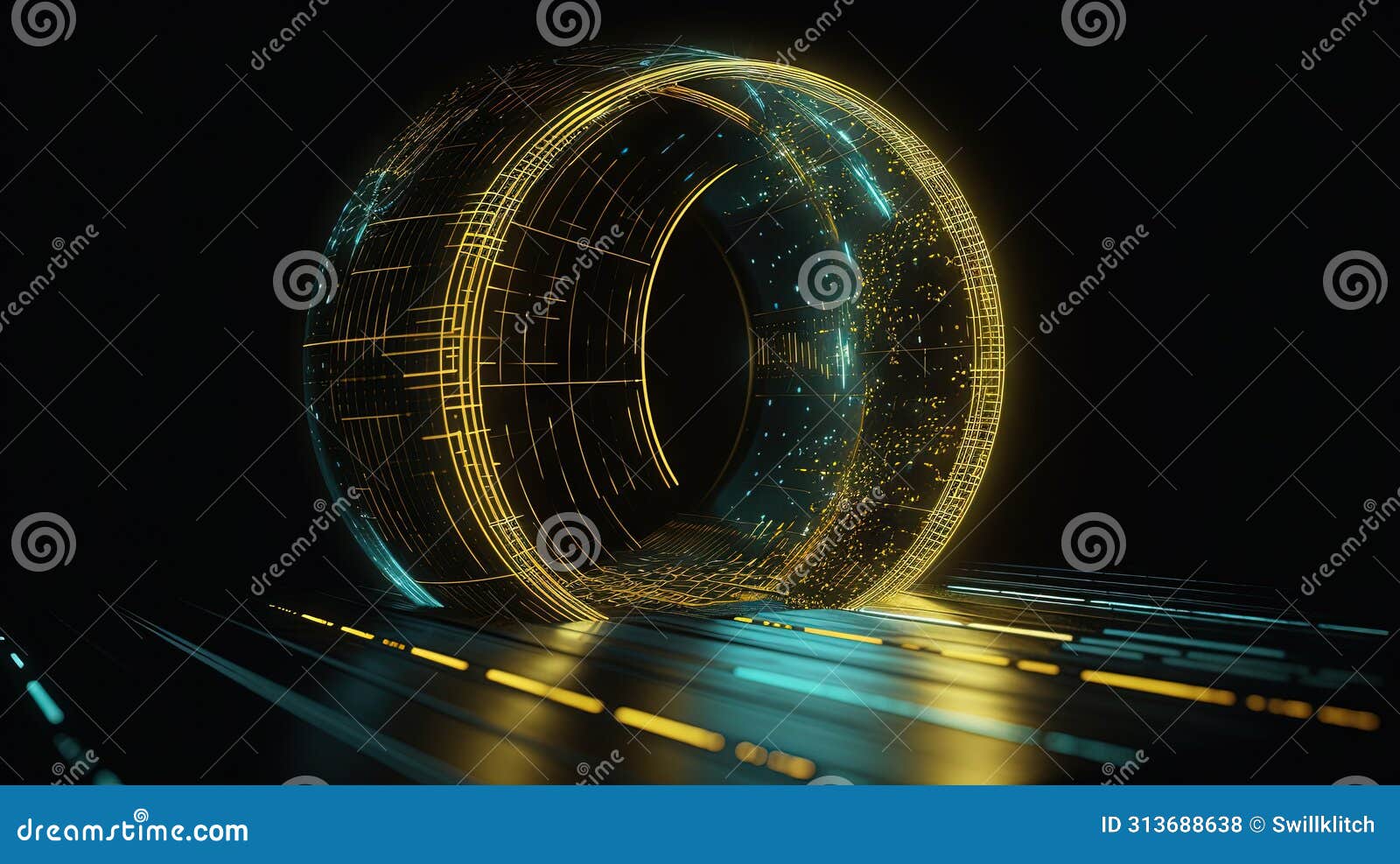 Futuristic Graphic Interface, Technology Abstract. Glowing HUD, Science ...