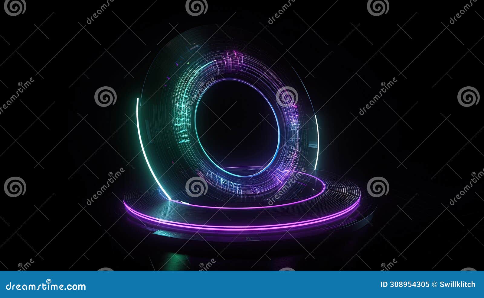 Futuristic Graphic Interface, Technology Abstract. Glowing HUD, Science ...