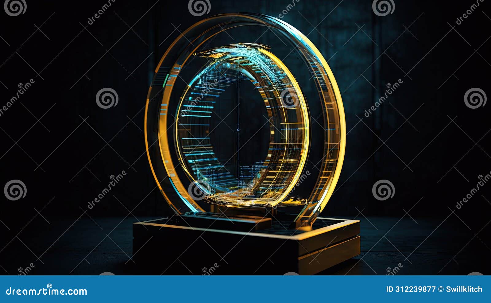 Futuristic Graphic Interface, Technology Abstract. Glowing HUD, Science ...