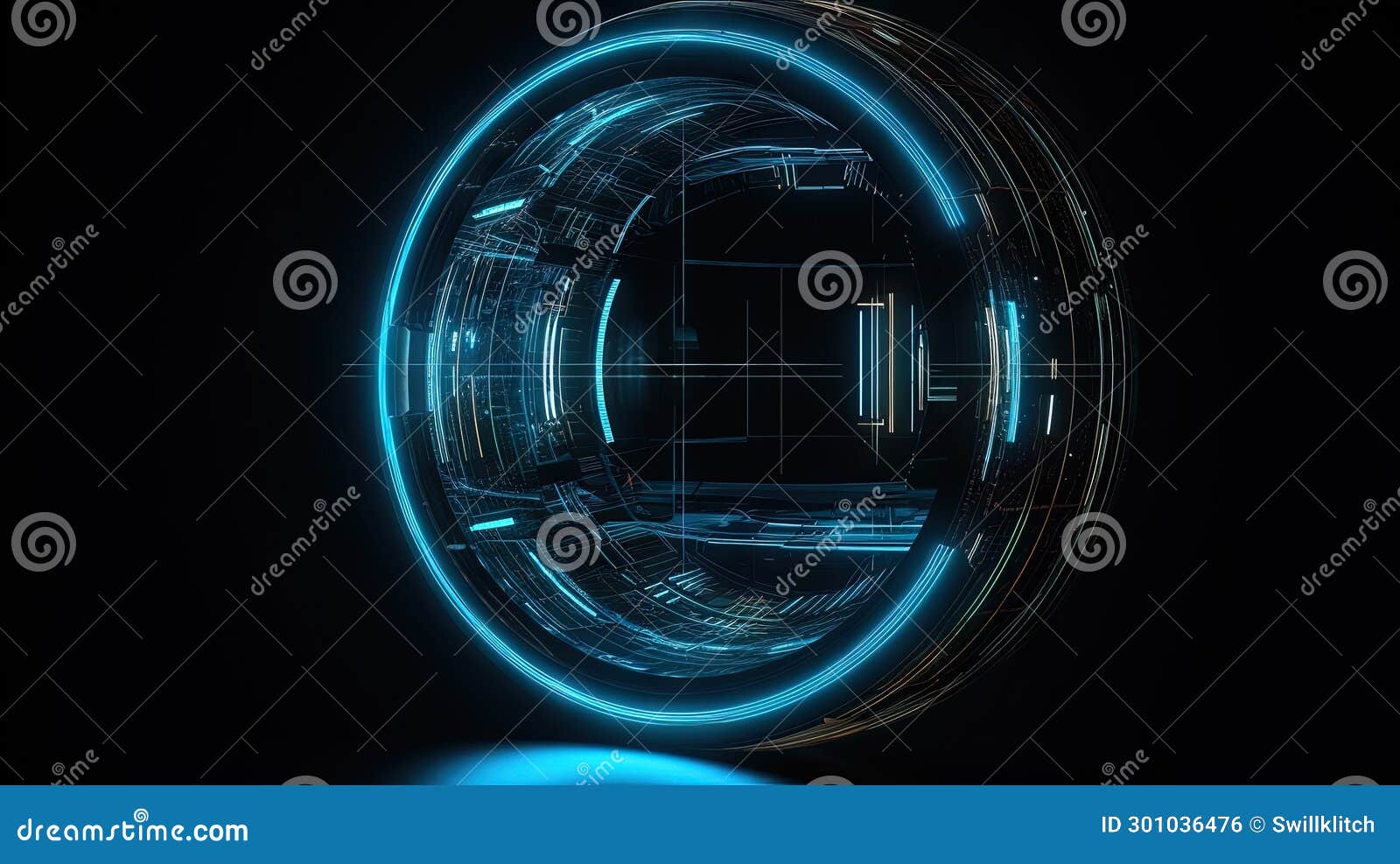 Futuristic Graphic Interface, Technology Abstract. Glowing HUD, Science ...