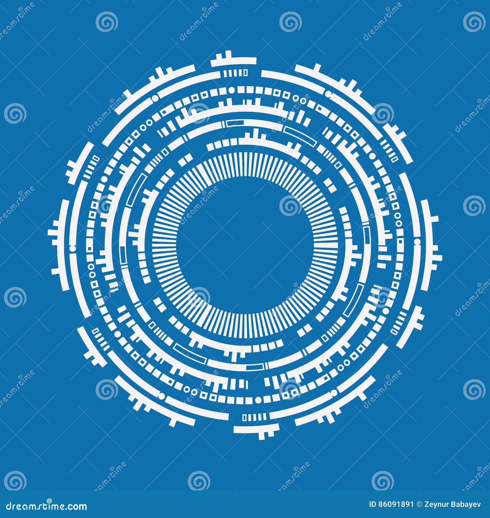 Futuristic Graphic User Interface. Abstract Techno Circle Stock Vector ...