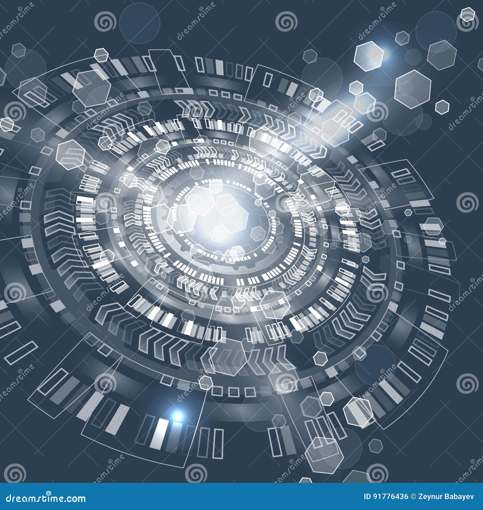 Futuristic Graphic User Interface. Abstract Techno Circle Stock Vector ...