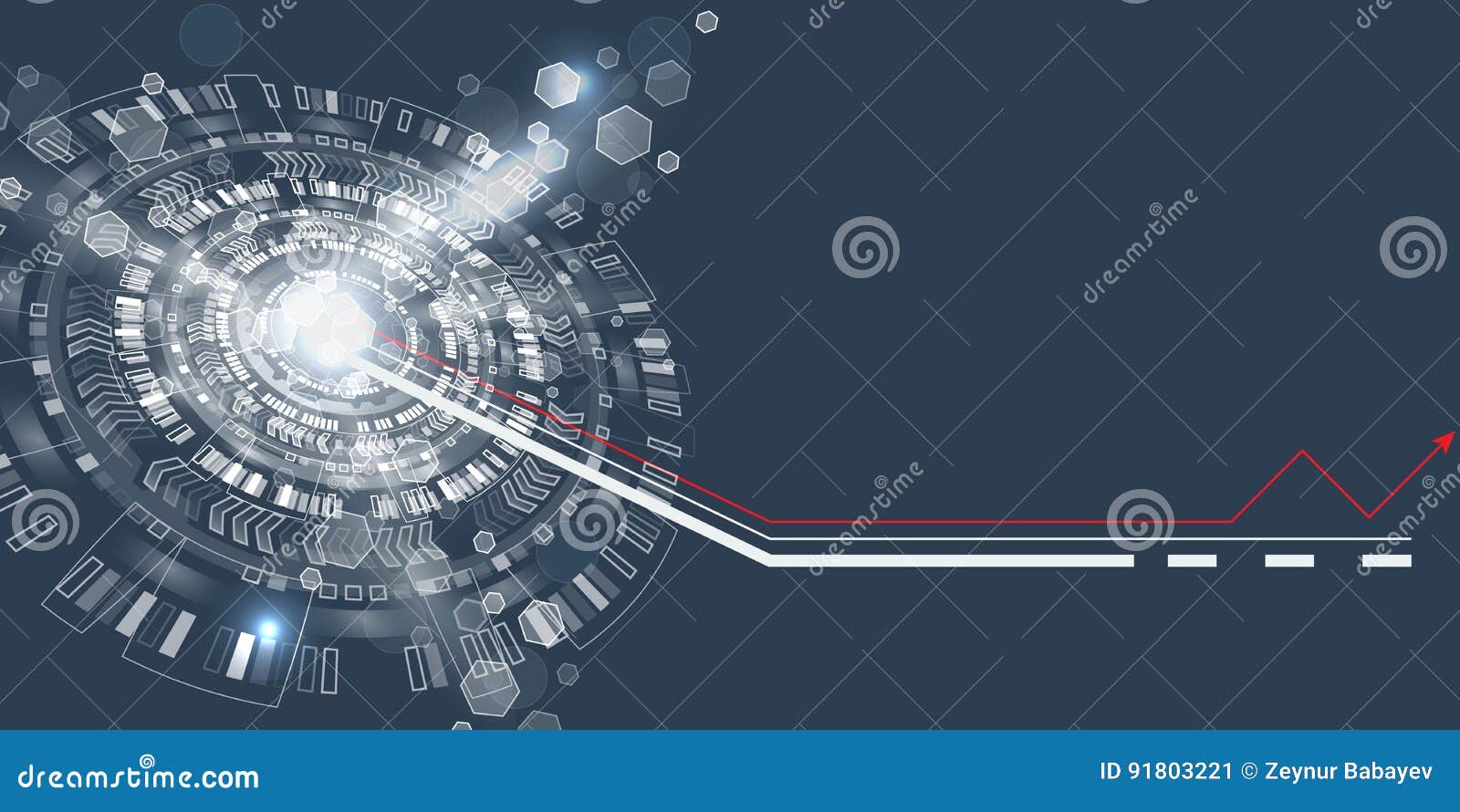 Futuristic Graphic User Interface. Abstract Techno Circle Stock Vector ...