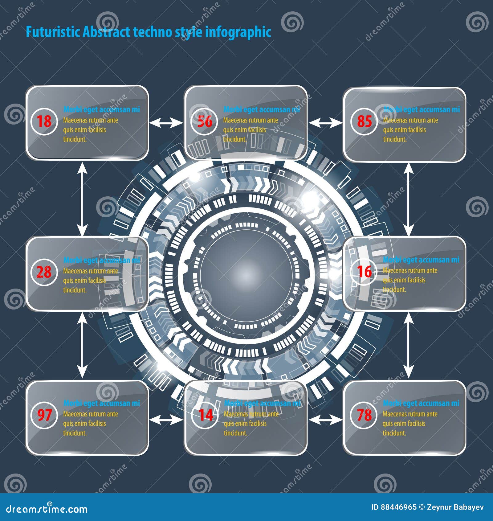 Futuristic Graphic User Interface. Abstract Techno Circle Infographic ...
