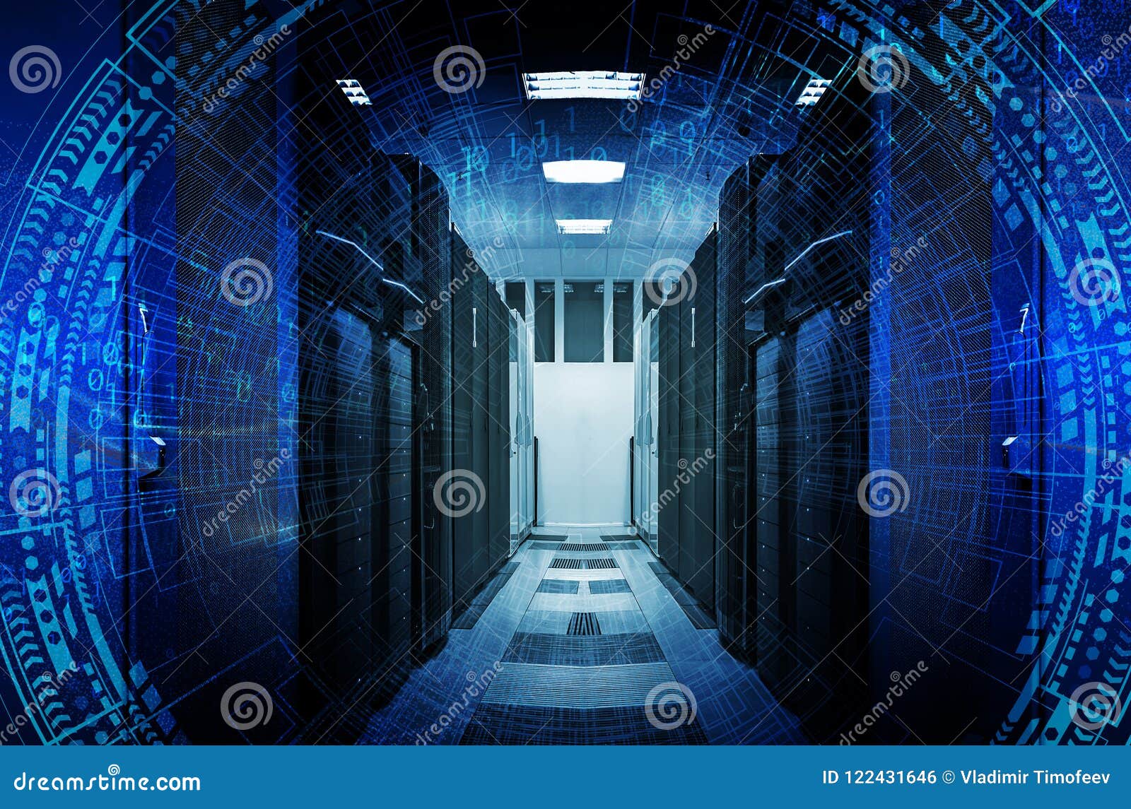 Futuristic Graphic User Interface on Background of Fantastic Symmetric ...