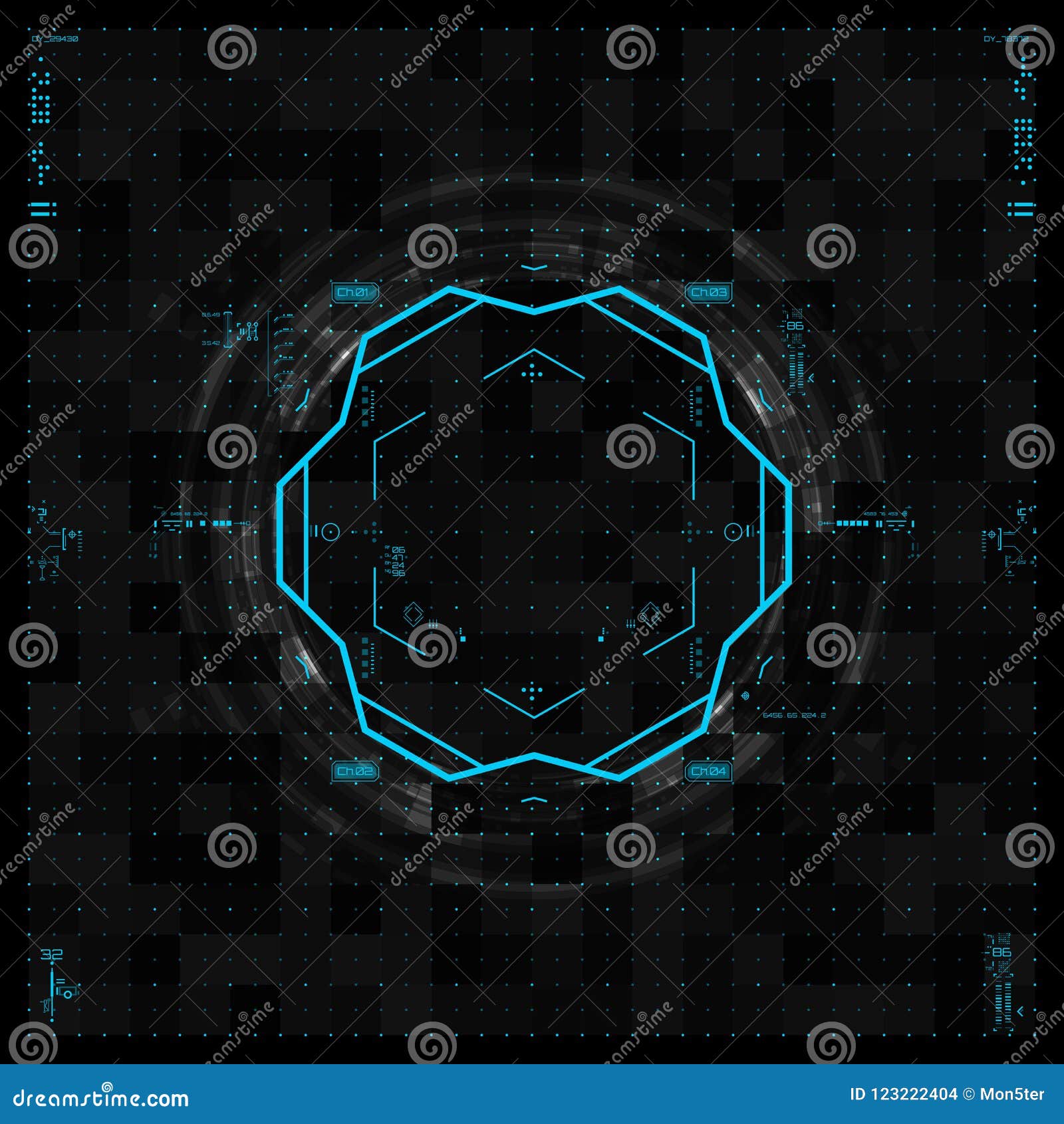 Futuristic Graphic User Interface. Stock Vector - Illustration of ...