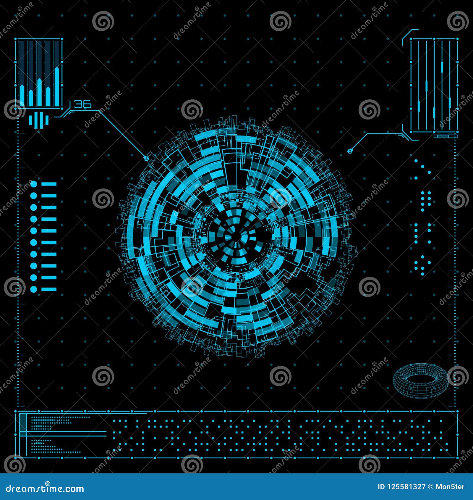 Futuristic Graphic User Interface. Stock Vector - Illustration of ...