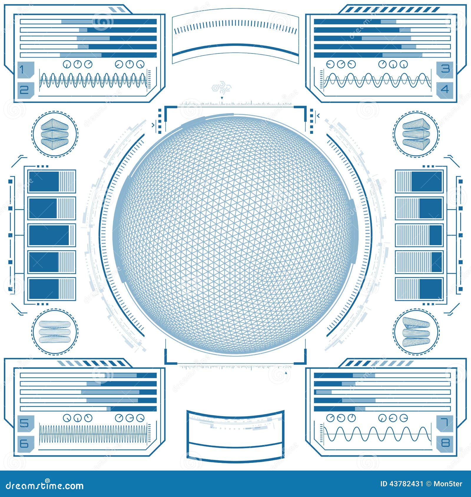 Futuristic Graphic User Interface Stock Vector - Illustration of circle ... Futuristic Graphic User Interface Stock Vector - Illustration of circle ...