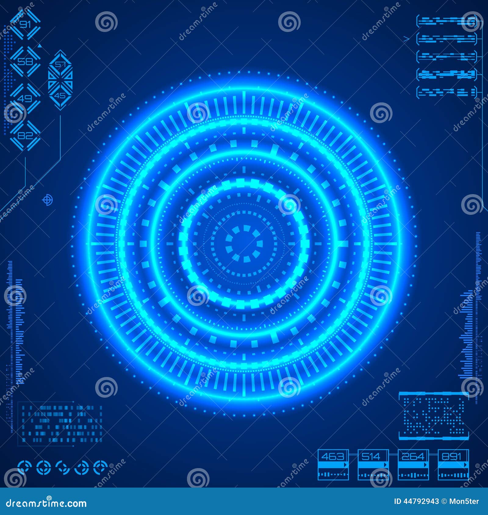 Futuristic Graphic User Interface Stock Vector - Illustration of ...