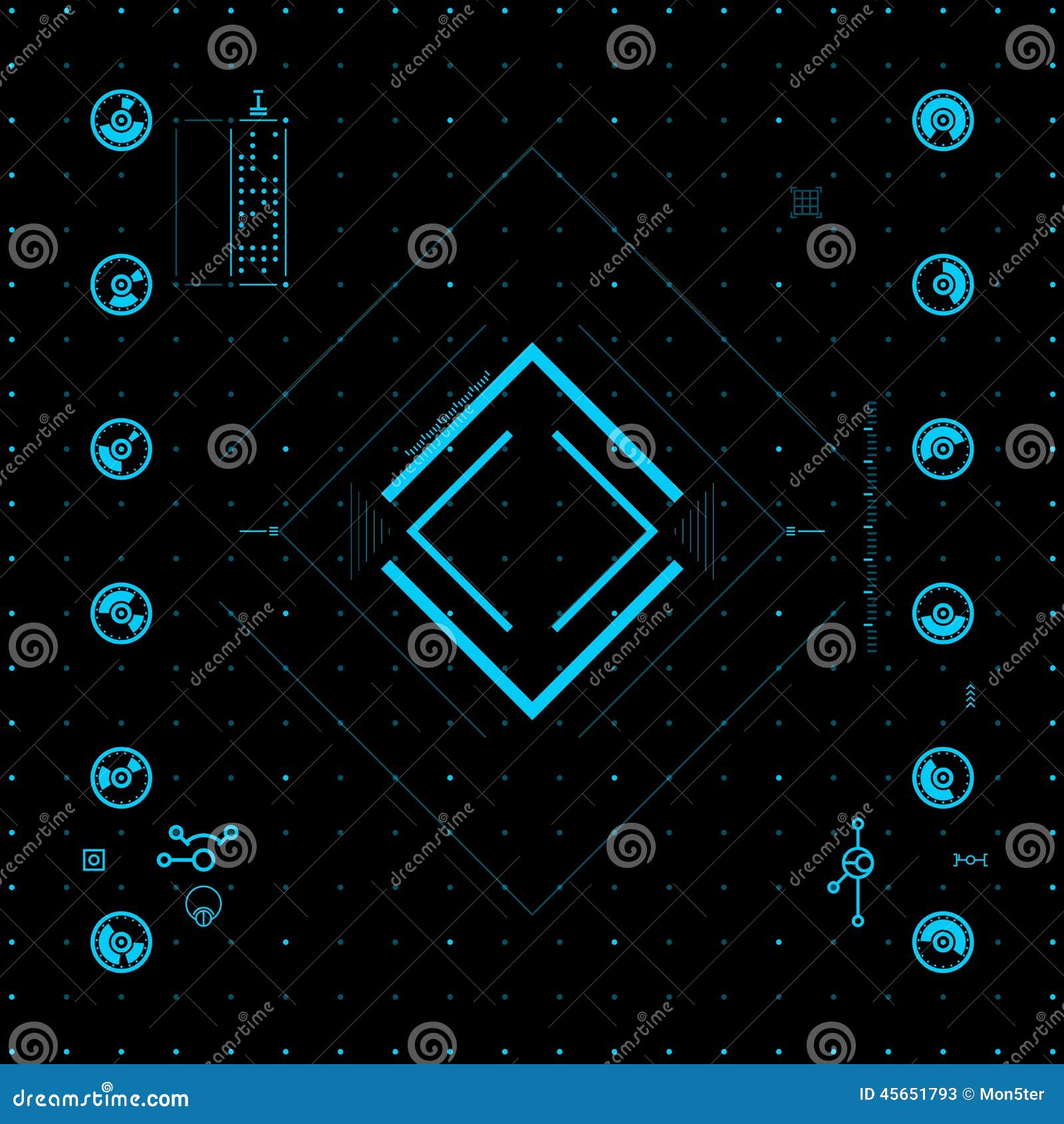 Futuristic Graphic User Interface Stock Vector - Illustration of future ...