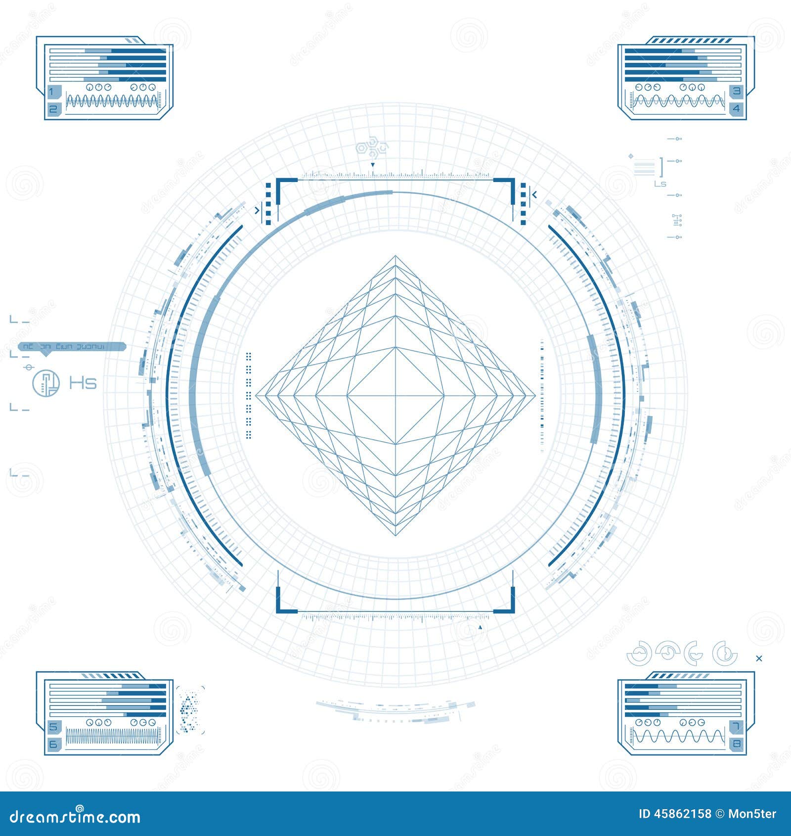 Futuristic Graphic User Interface Stock Vector - Illustration of ...