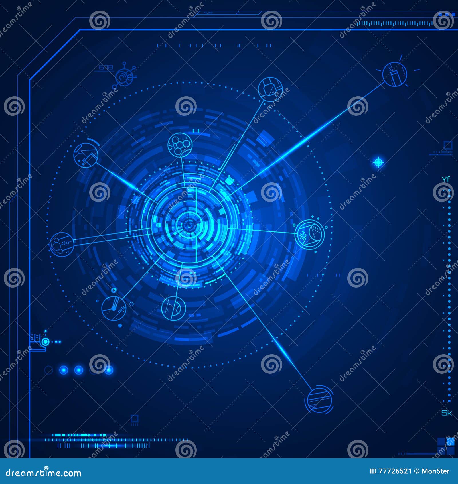 Futuristic Graphic User Interface Stock Vector - Illustration of ...