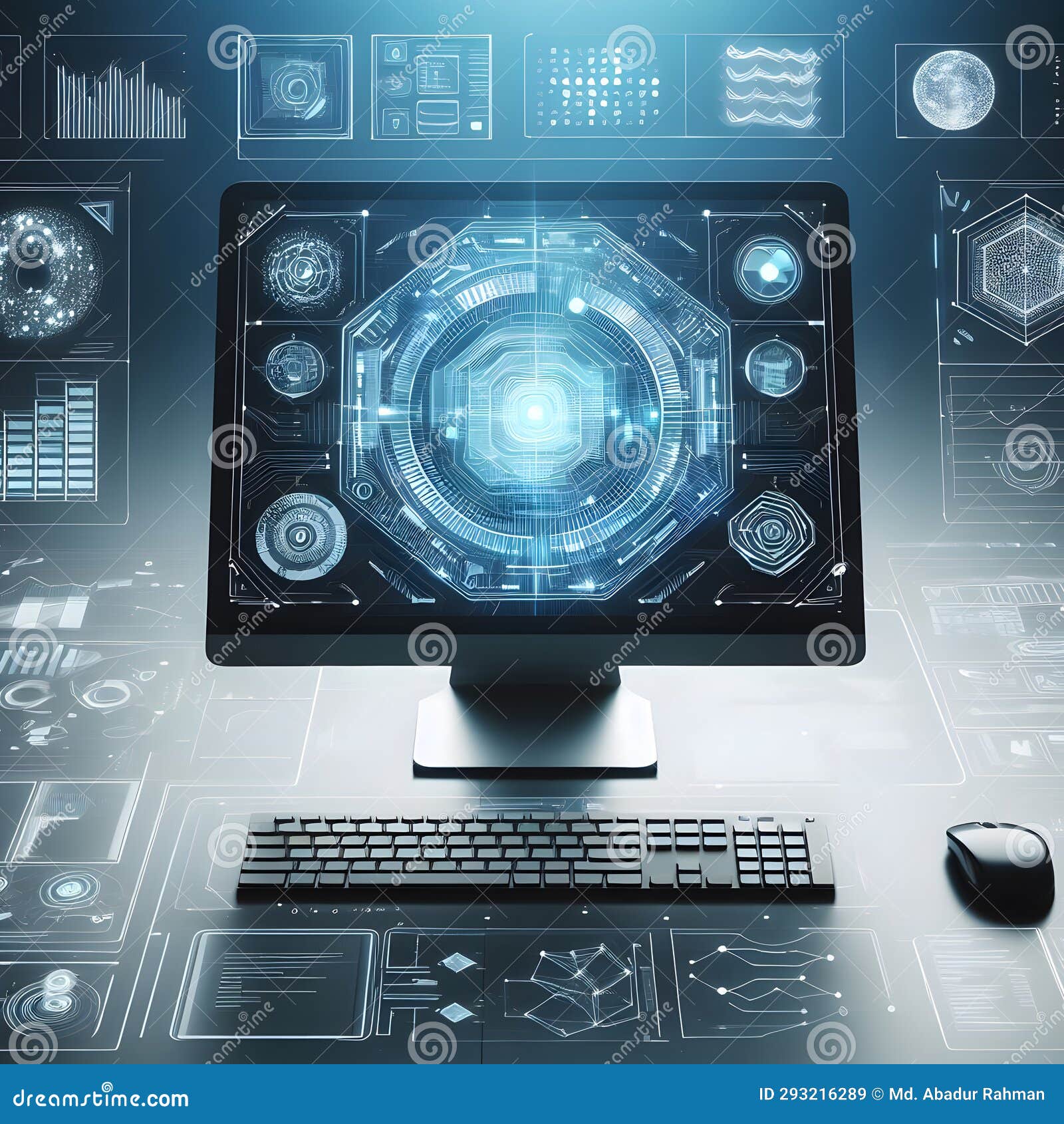 Futuristic Graphics Fushion Design with Artificial Intelligence Ai ...