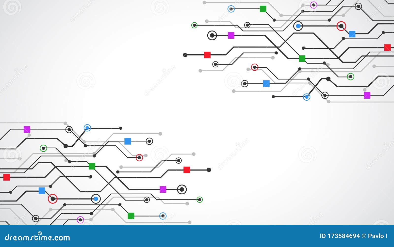 Futuristic Gray Technology Background, Electronic Motherboard, Abstract ...