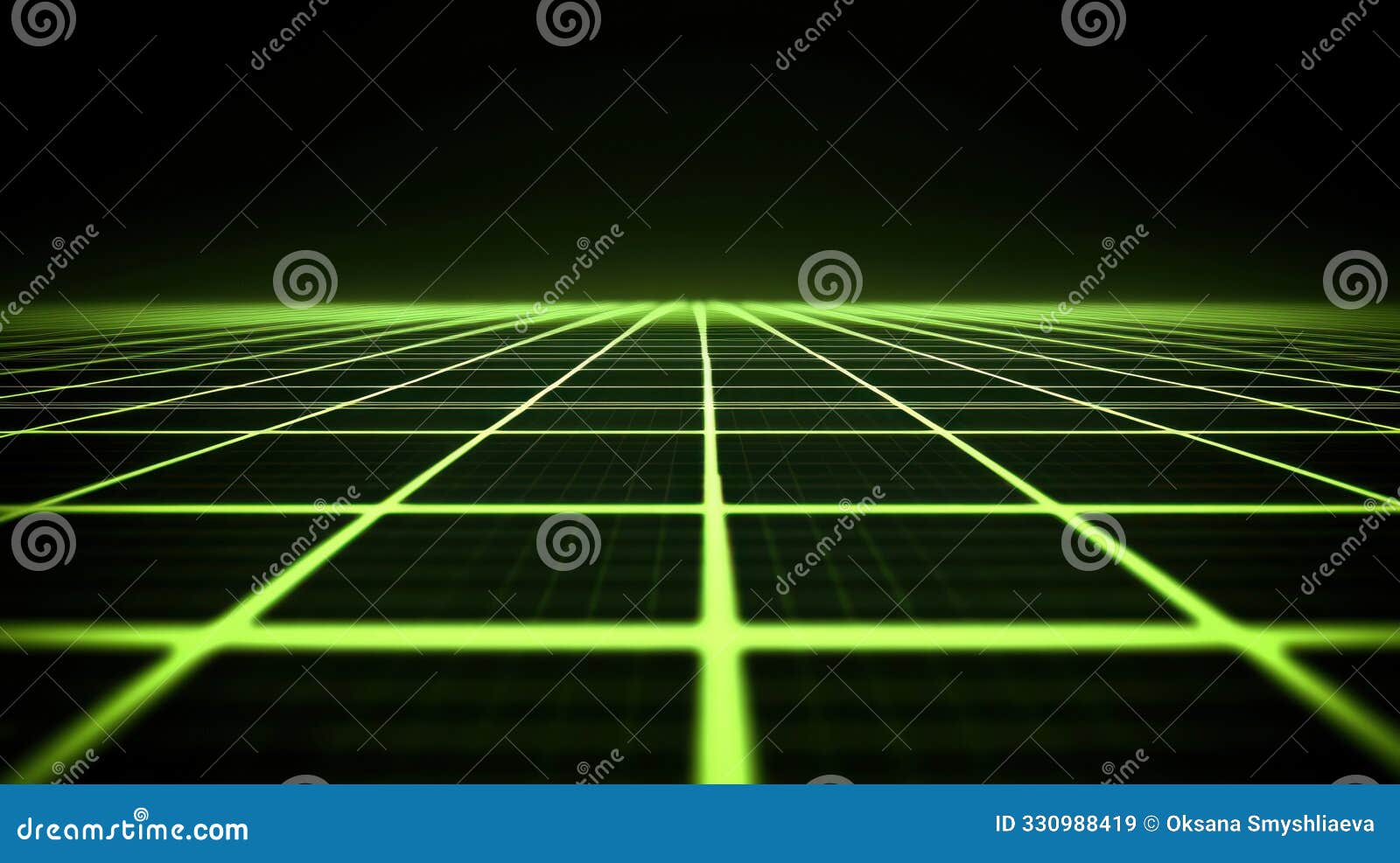 Futuristic Green Grid Lines on Dark Background Digital Wallpaper Stock ...