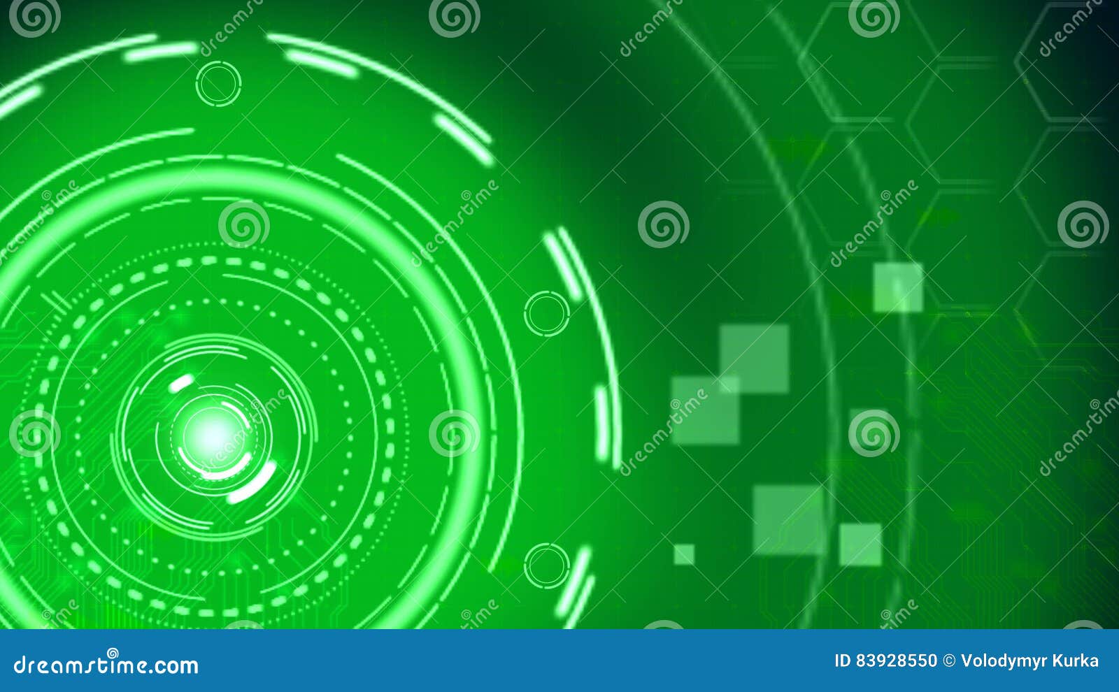 Futuristic Green Hi-Tech Technology Background. Stock Footage - Video ...