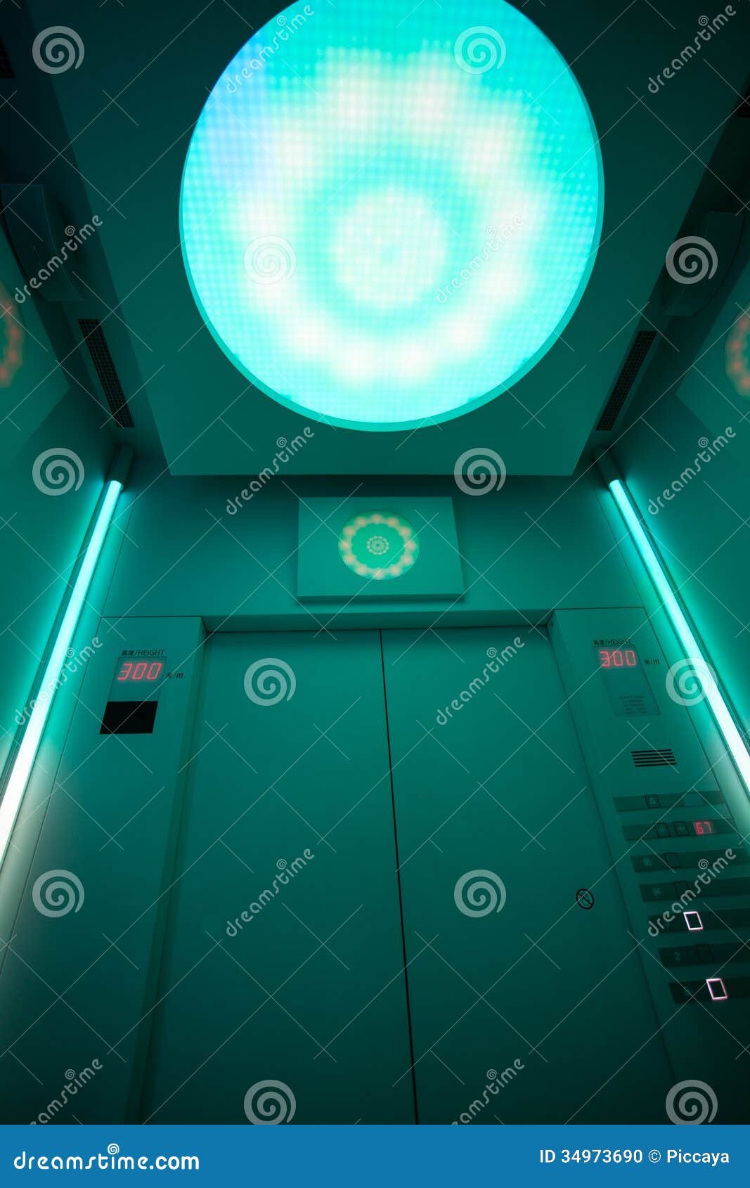 Futuristic green lift stock photo. Image of green, science - 34973690