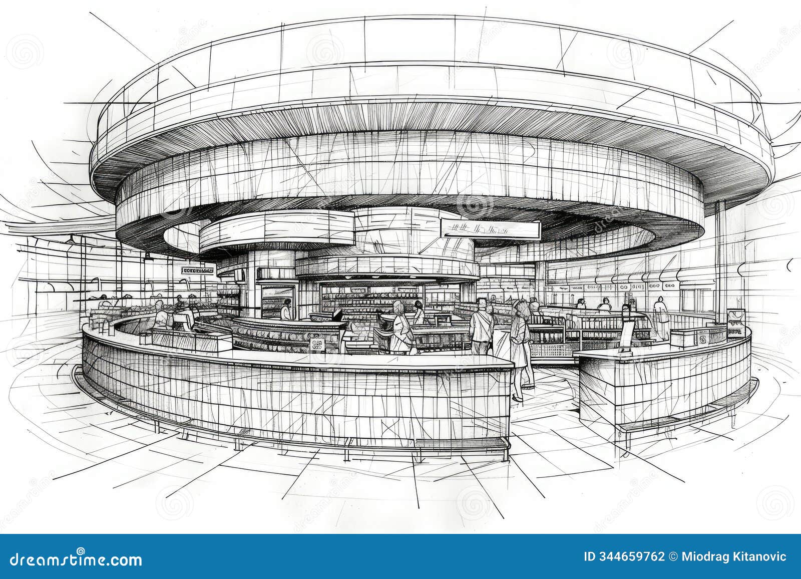 Futuristic Grocery Store Display With Holographic Interface Showing ...