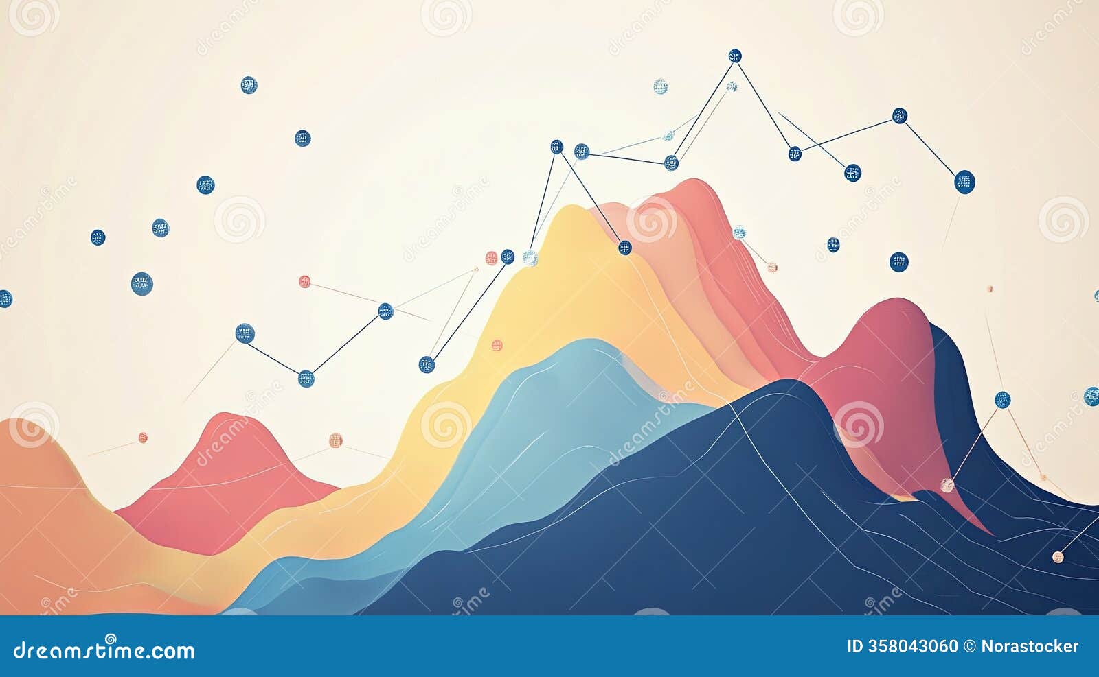 A Futuristic Growth Analysis Chart with Animated Statistics and a Stock ...