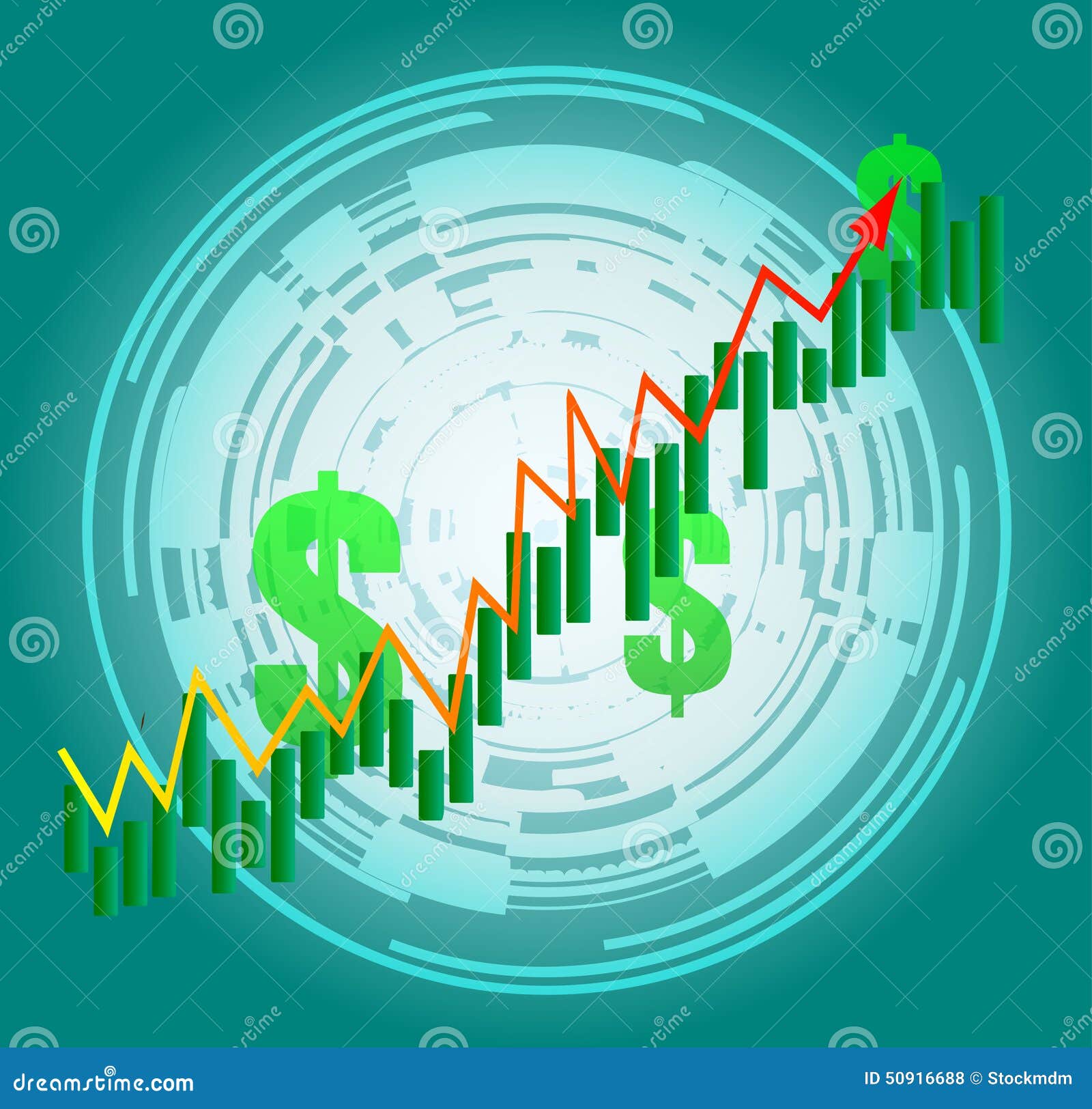 Futuristic Growth Curve stock vector. Illustration of grow - 50916688